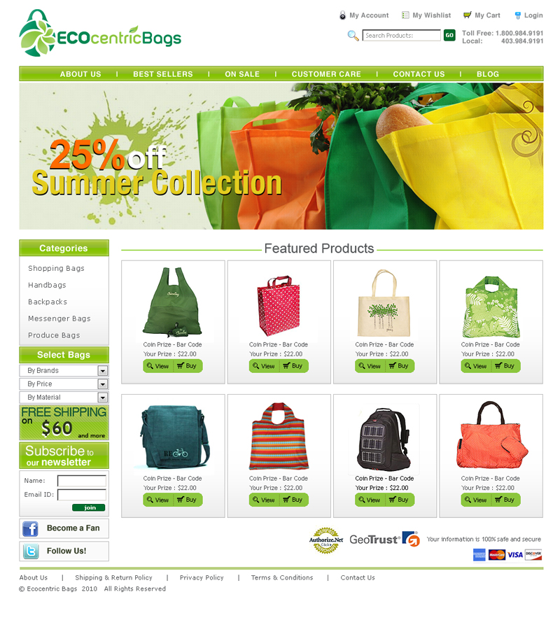 Eco Friendly E-commerce Website Design - Digital Lion