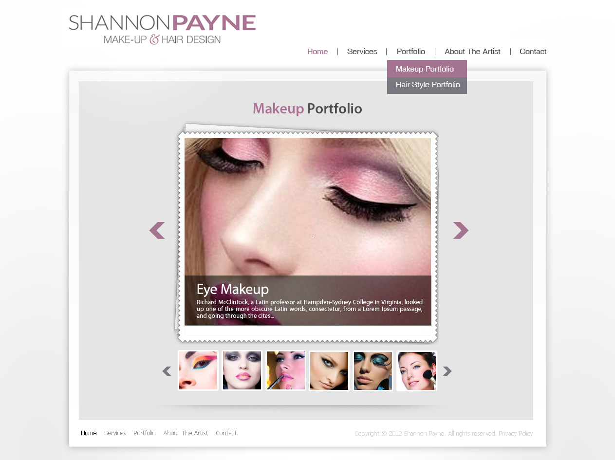Makeup and Stylist Website Design - Digital Lion