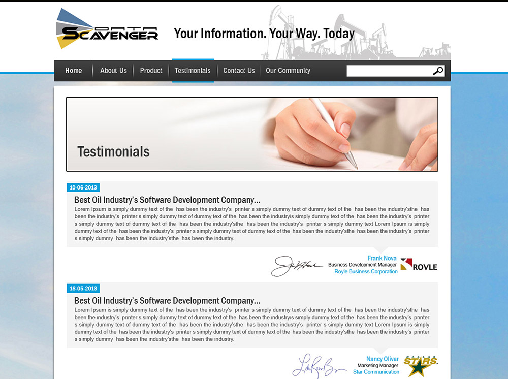 Website Design and Development for a Data Solutions Company in Calgary ...
