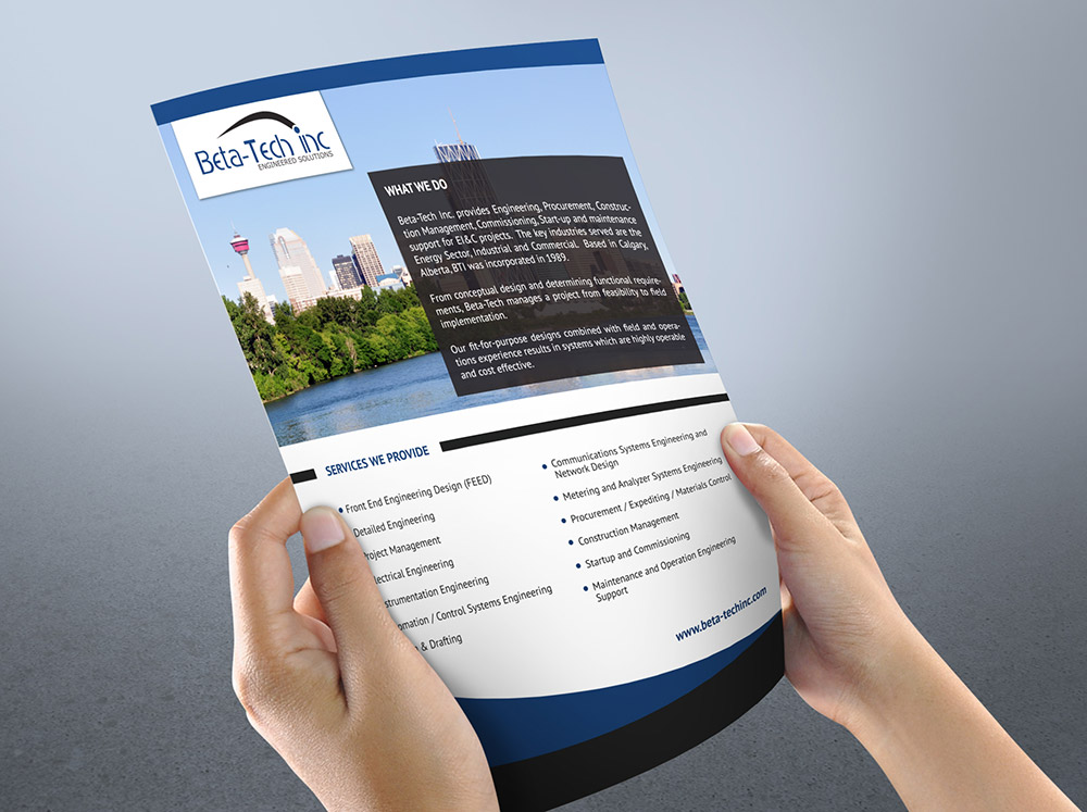 Folder Insert Design for an Engineered Solutions Company - Digital Lion