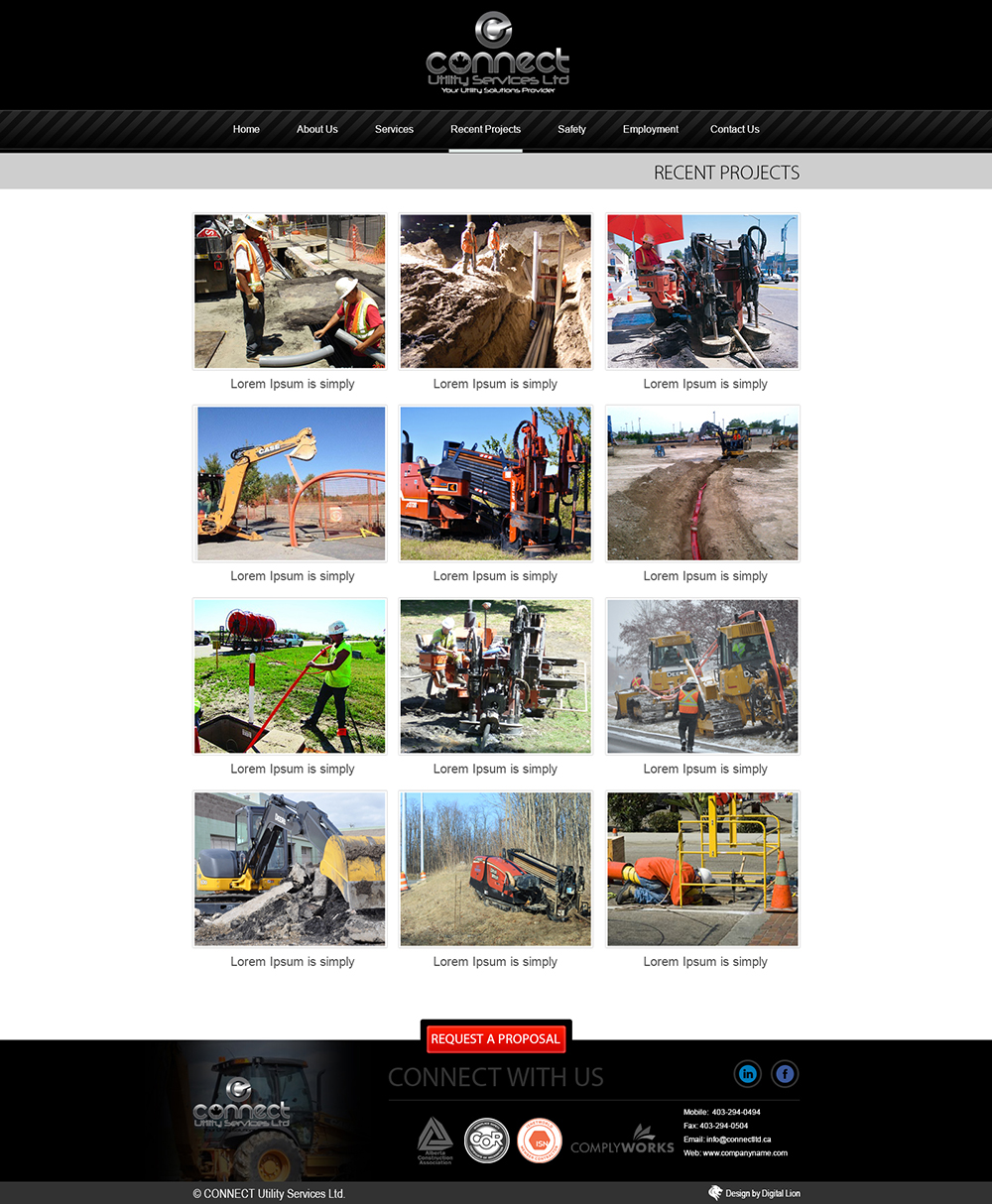 Custom Website Design for a Utility Services Company - Digital Lion