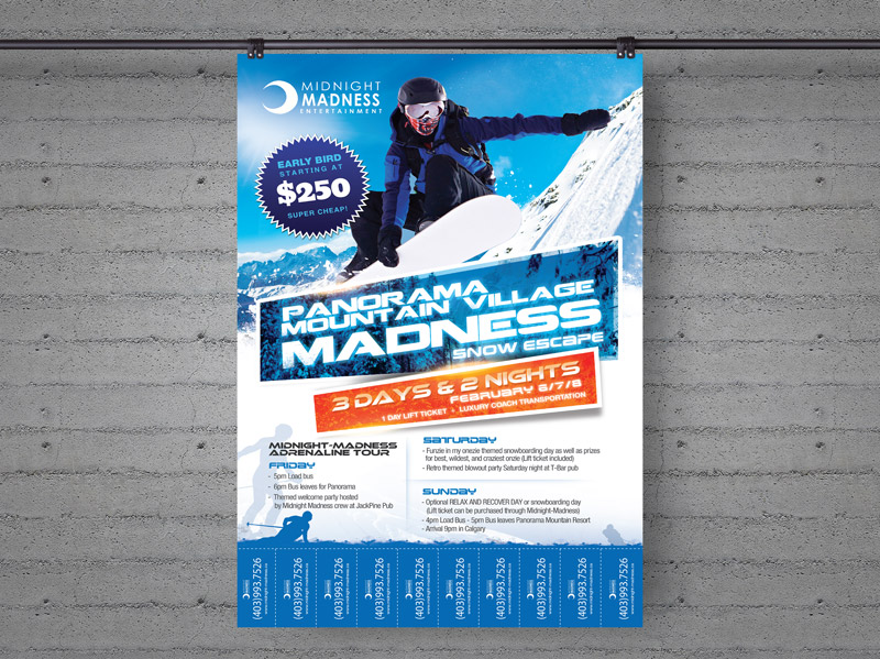 Flyer Design for Snowboarding Excursion - Digital Lion