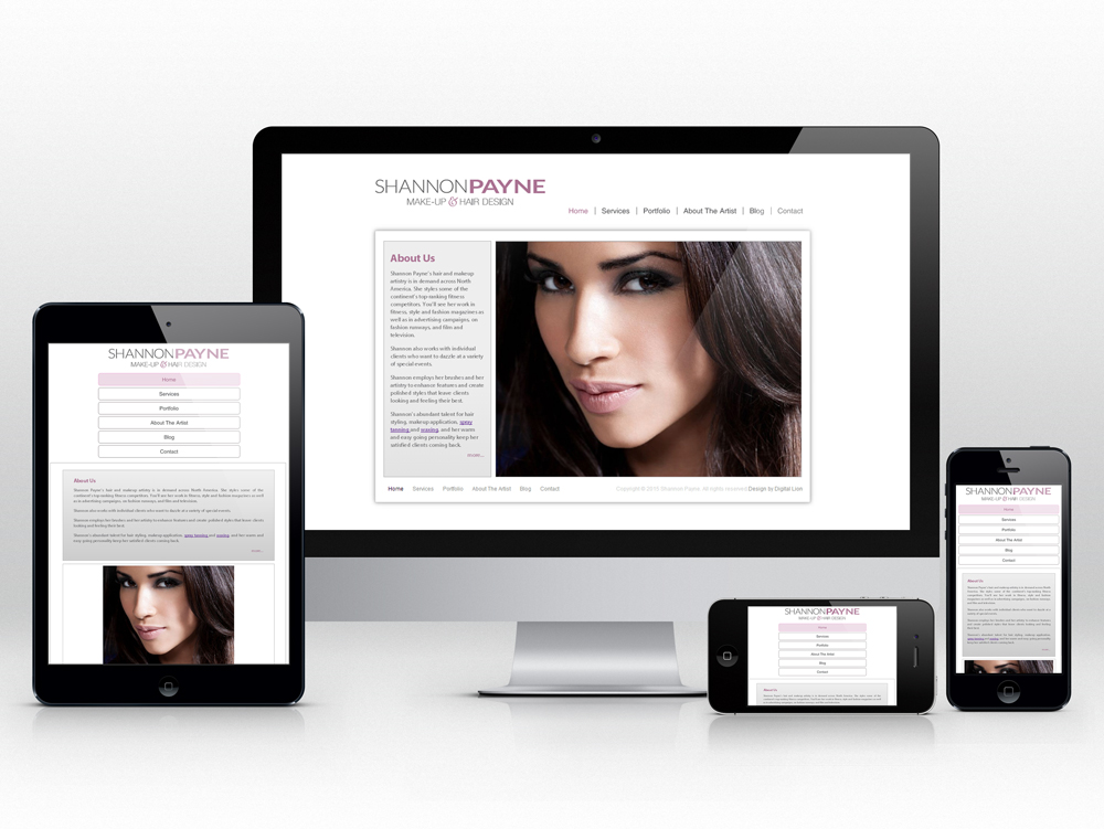 Makeup and Stylist Responsive Web Design - Digital Lion
