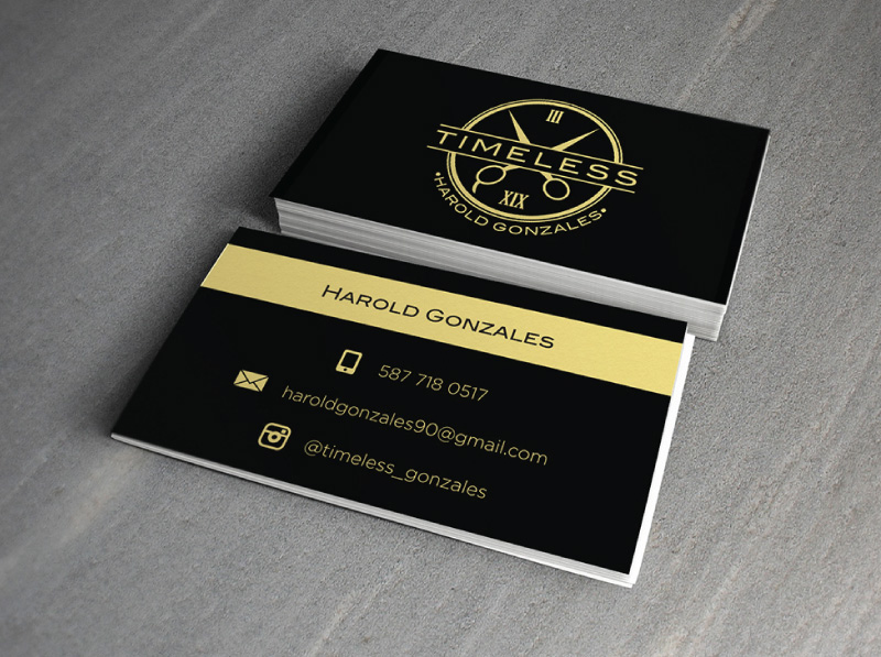 Business Card Design for Men's Shaving and Hairstyle Line - Digital Lion
