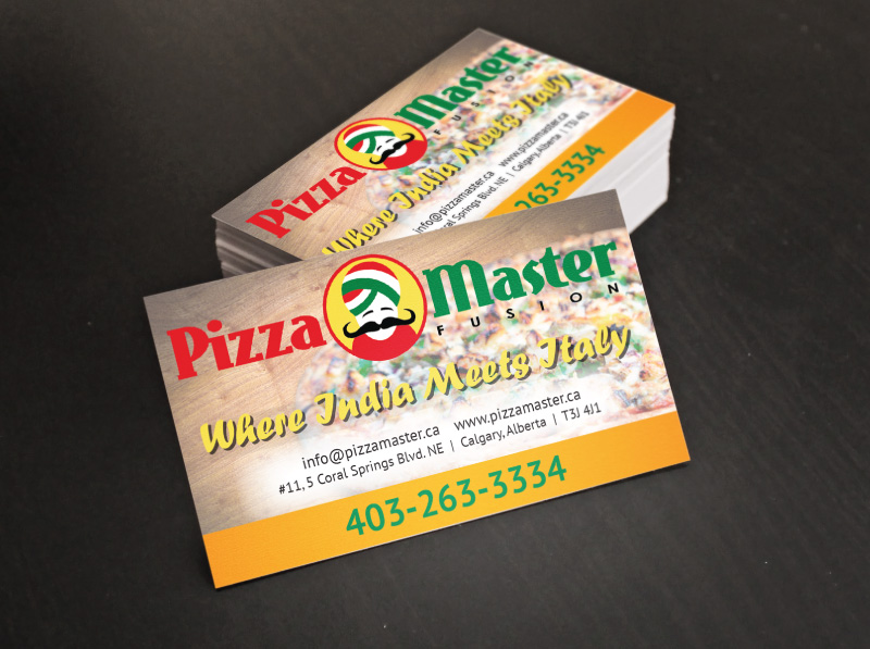 Business Card Design for Calgary Pizza Restaurant - Digital Lion