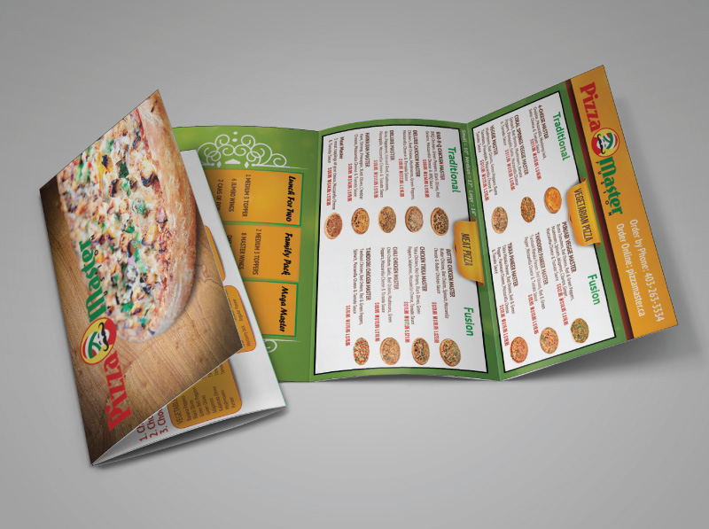 Mail-out Menu Design for Pizza Restaurant - Digital Lion