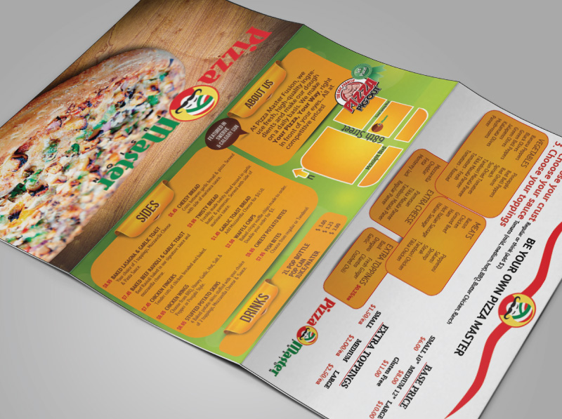 Mail-out Menu Design for Pizza Restaurant - Digital Lion