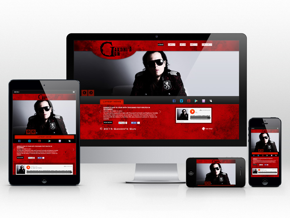 Responsive Website Design for a Rock Band - Digital Lion