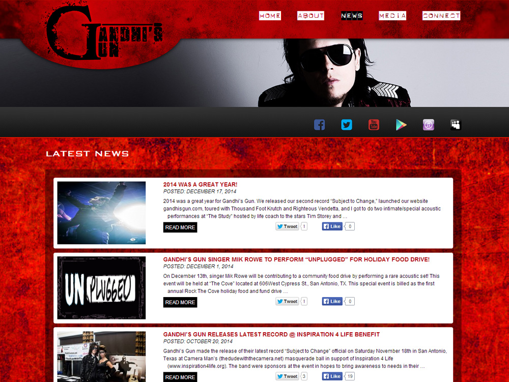 Website Design and Development for a Rock Band - Digital Lion